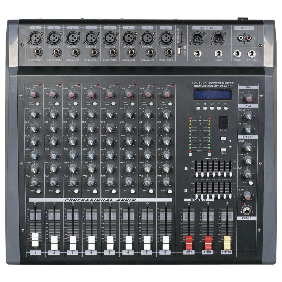 มิกเซอร์ ออดิโอ Mixers Audio เพาเวอร์มิกเซอร์ ขยายเสียง1000W POWER ...