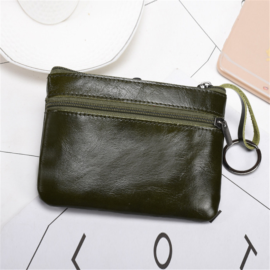 Mini Purse for Men Wallet Women Genuine Leather Zipper Vintage Short ...