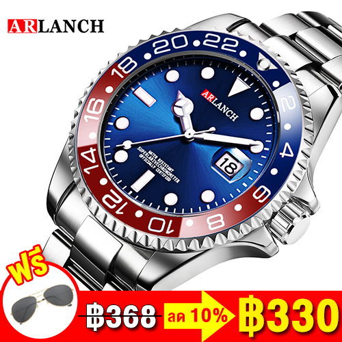 ARLANCH นาฬิกาธุรกิจ นาฬิกาผู้ชาย นาฬิกาแฟชั่น ตัวเรือนสแตนเลส สาย ...