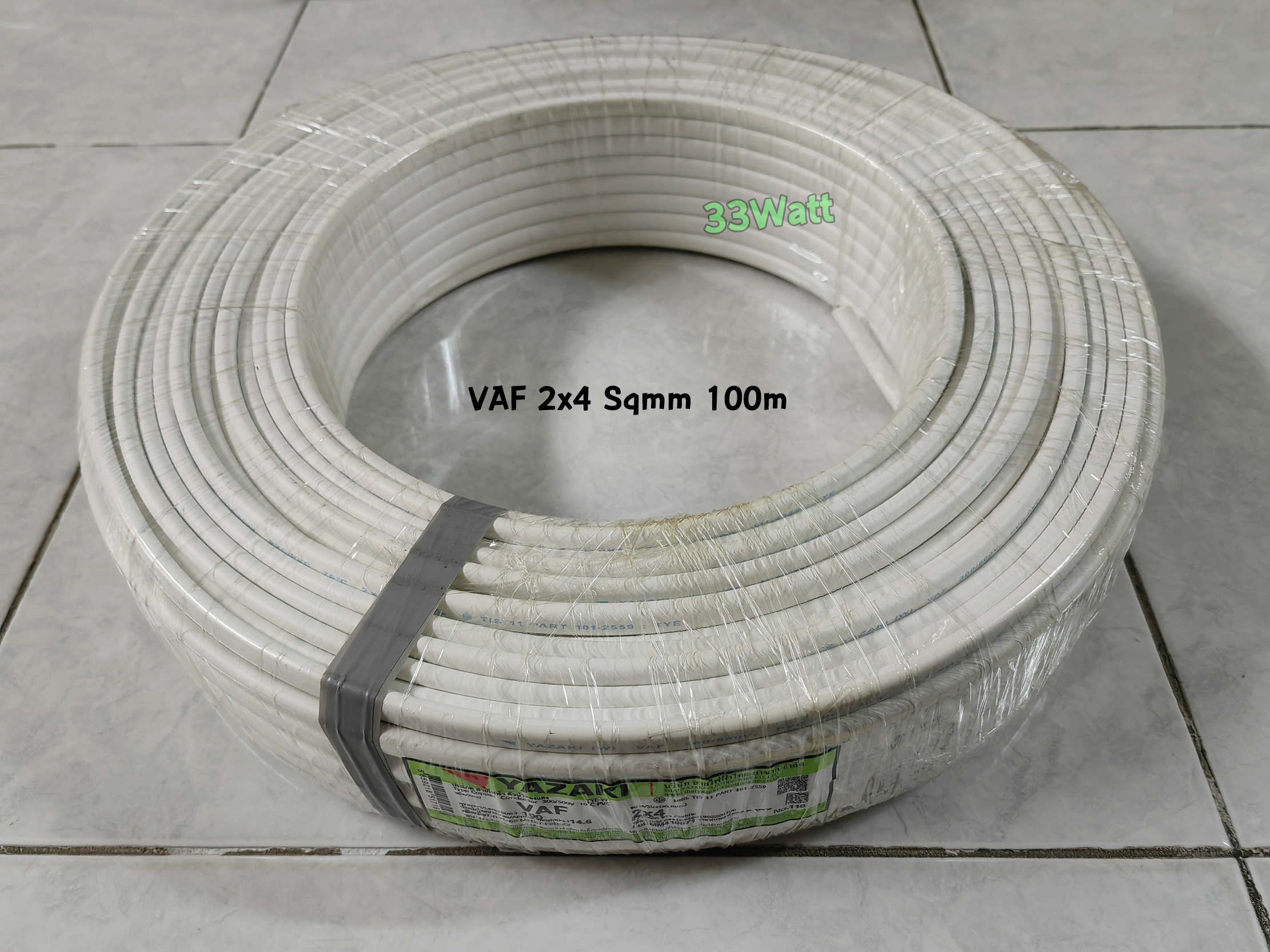 Thai Yazaki สายไฟ VAF 2x4 Sqmm. ขดละ 100 ้มตร | Lazada.co.th