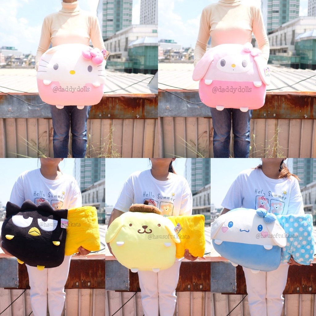 หมอนสอดมือ หมอนผ้าห่ม Kitty คิตตี้ Bad Badtzmaru Cinnamonroll ...