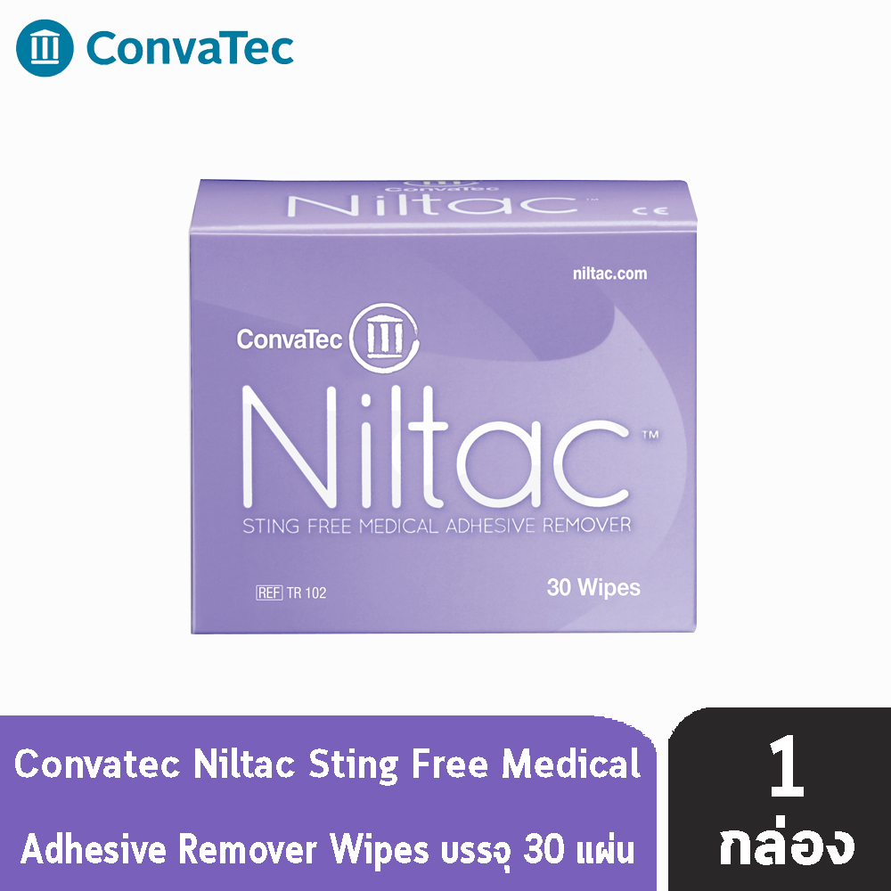Convatec Niltac Sting Free Medical Adhesive Remover Wipes แผ่นลอกแป้น ...
