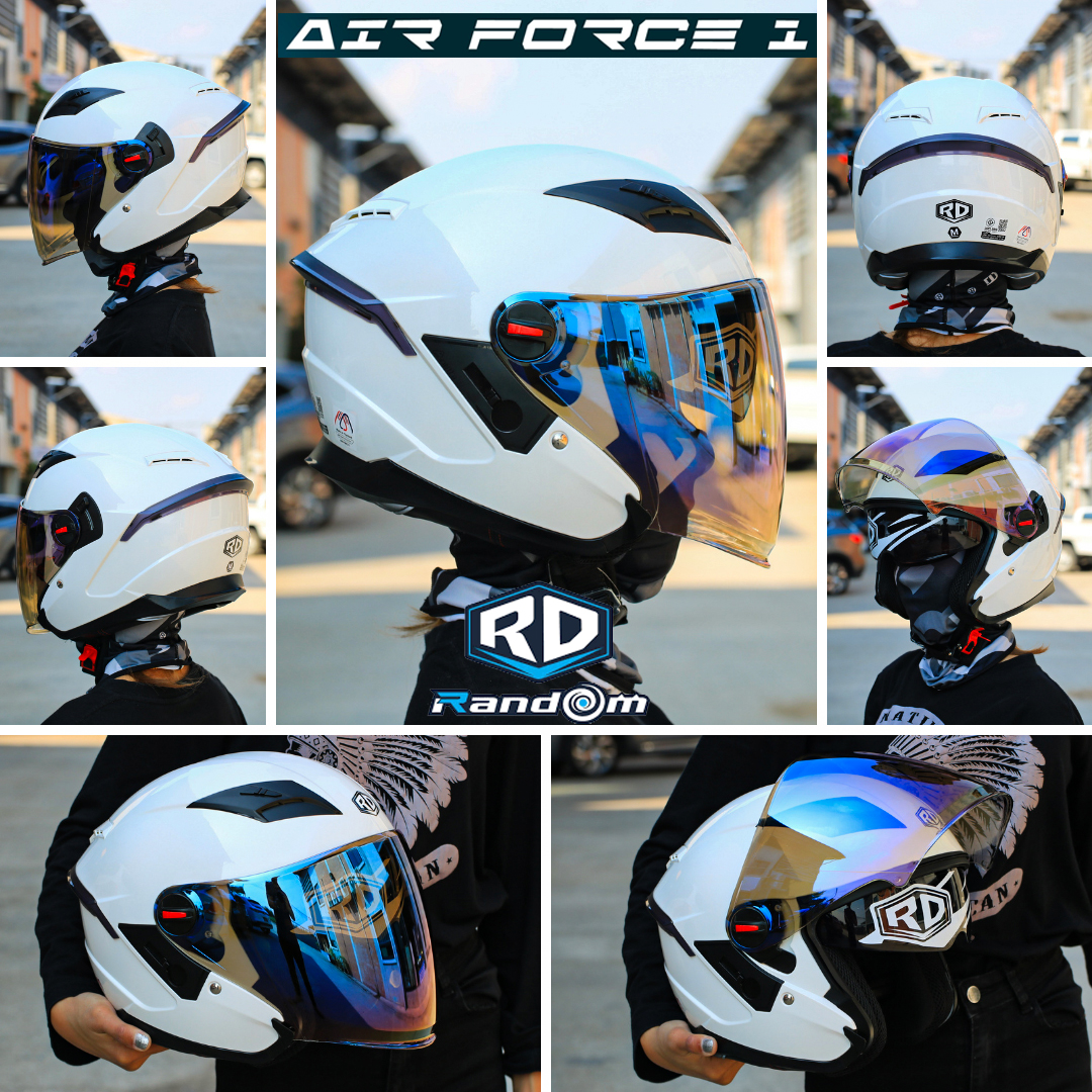 หมวกกันน็อค RANDOM AIR FORCE 1 ใหม่ล่าสุด 2023 รองรับBluetooth เปิดหน้า ...