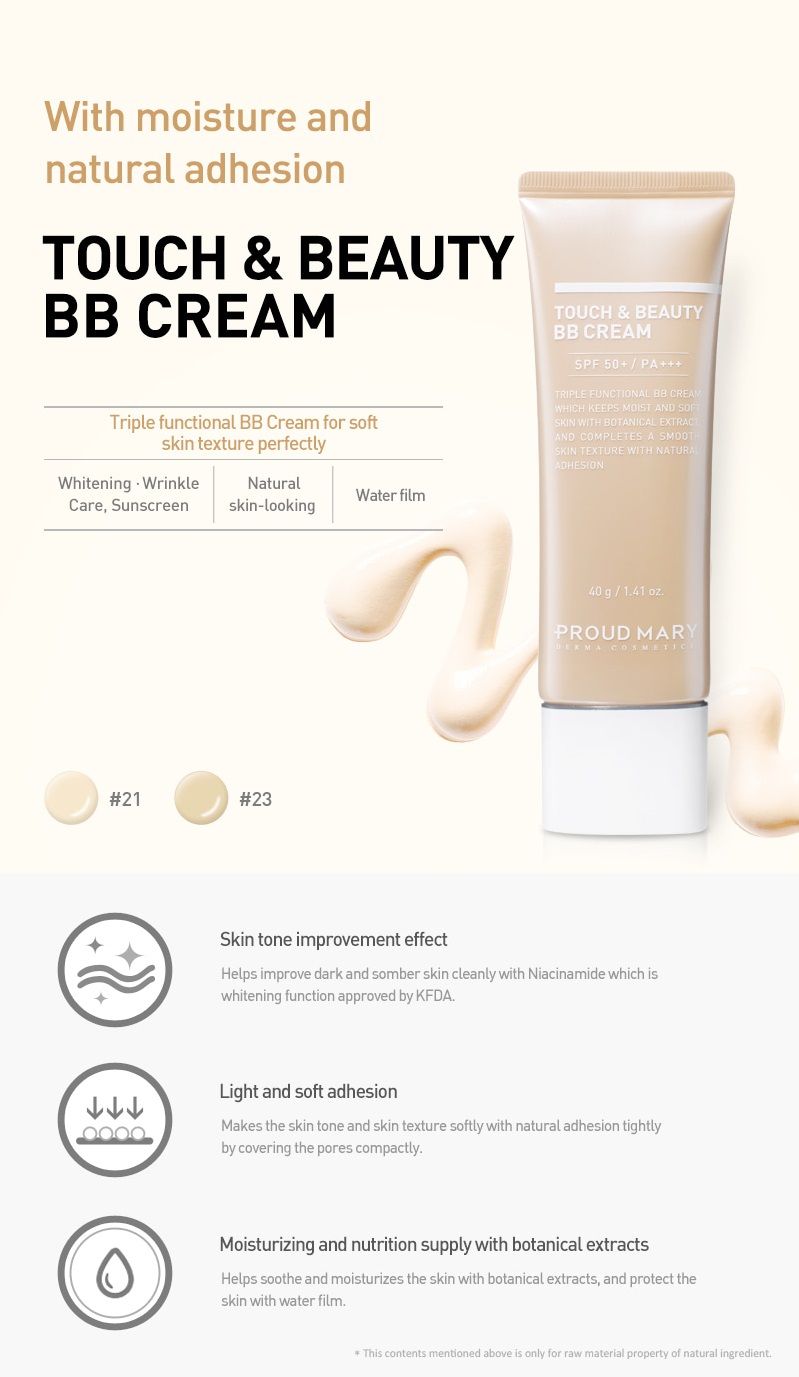 [PROUD MARY] Touch & Beauty BB Cream SPF50 PA+++ #23 - JubileeKorea ...