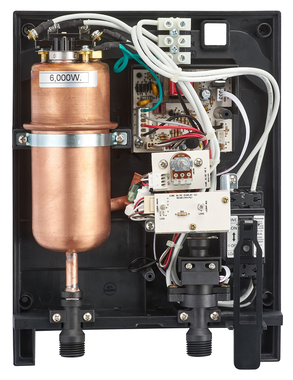 MEX CUBE 6E (MB) S เครื่องทำน้ำอุ่น สีดำ กำลังไฟ 6000 W - MixASale