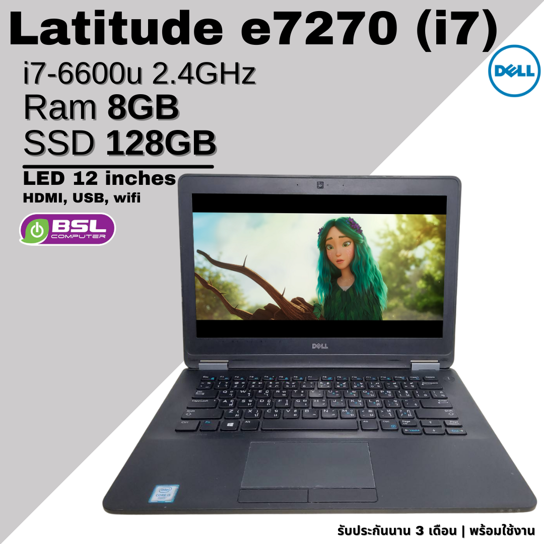 ลดสุดๆ โน๊ตบุ๊ค Dell Latitude e7270 Notebook โน๊ตบุ๊ค i7 แล็ปท็อปมือสอง ลงโปรแกรม พร้อมใช้ ...