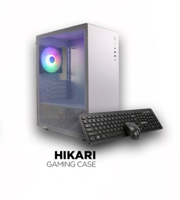 HIKARI เคสคอมพิวเตอร์แถม เม้าส์ และคีบอร์ด เซ็ท wifi Neolution E-Sport Gaming Case HIKARI เคส ...