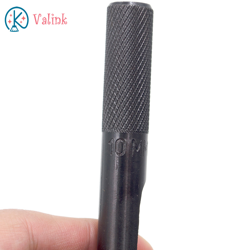 Valink 10 Pcs Round Carbon Steel Leather Craft Shank Hollow Hole Punch ...