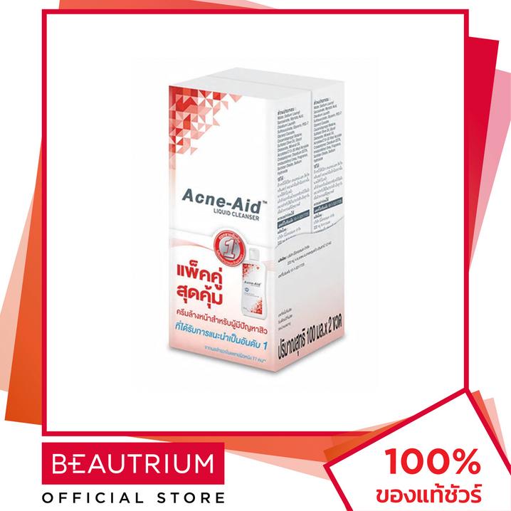 ACNE AID 100ml สบู่เหลวล้างหน้า แอคเน่-เอด exp 06/2020 ขึ้นไป (สีแดง ...