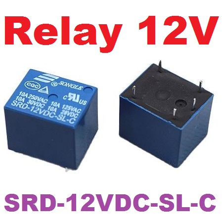 SRD-12VDC-SL-C Relay 12V DC 10A 5 Pin Power Relay form C รีเลย์ ...