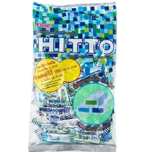 ฮิตโต ลูกอม รวมรส เคี้ยวหนึบ เย็น2ชั้น แพ็คละ100เม็ด รสยูคาลิปตัส รสส ...
