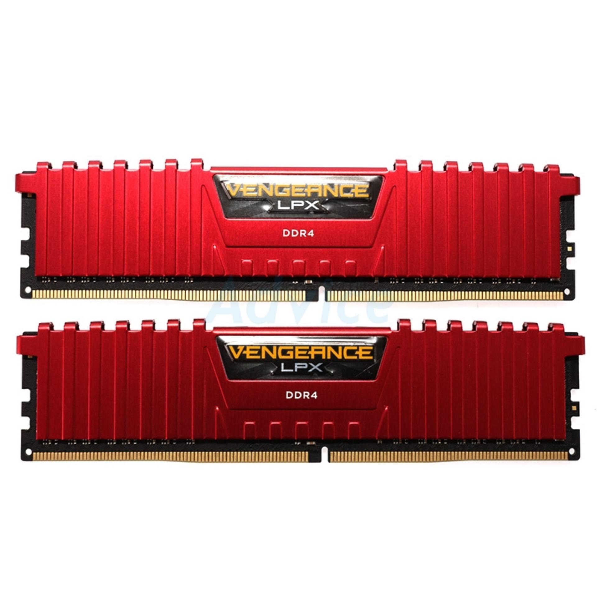 RAM DDR4(2400) 8GB (4GBX2) CORSAIR Vengeance LPX Red - wee iT - ThaiPick