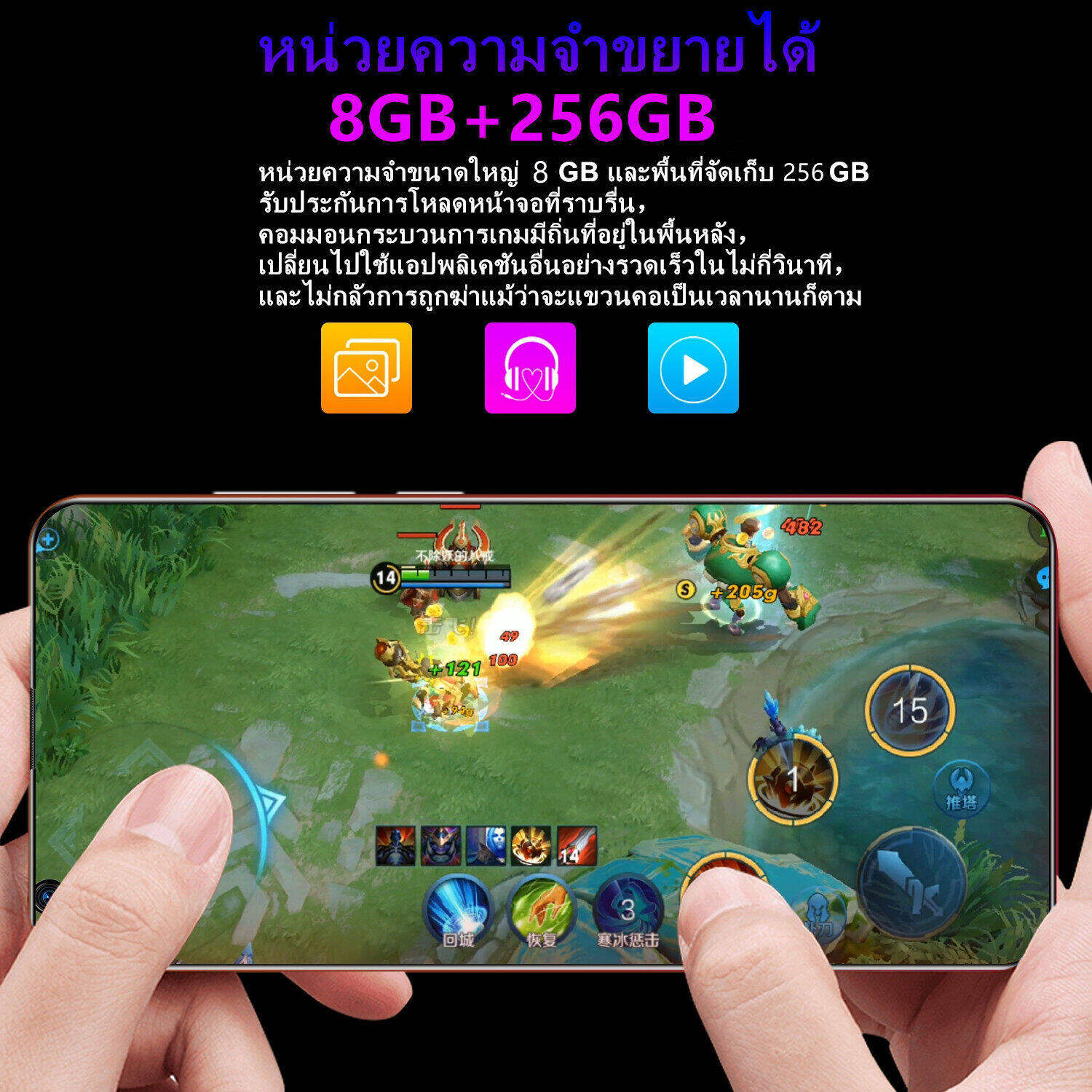 oqqo Rino6 Pro 5G สมาร์ทโฟนหน่วยความจำ 8G+256G จอ 7.5นิ้ว HD เต็มหน้าจอ ...
