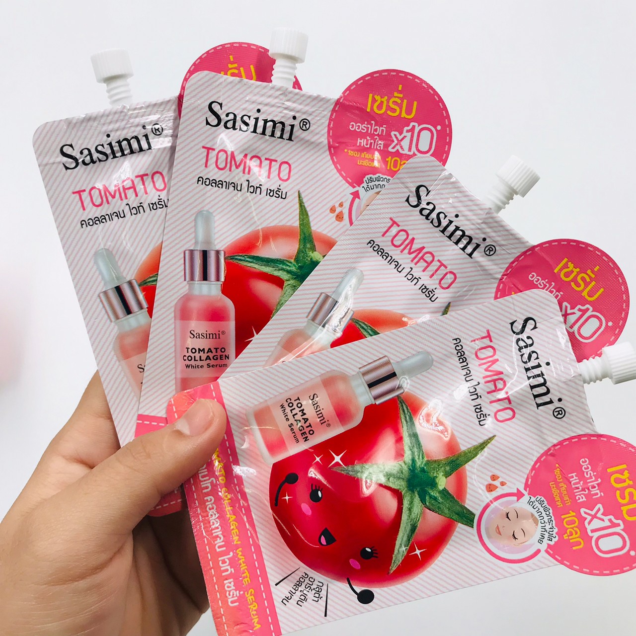 เซรั่ม ???? ออร่าหน้าใส โทเมโท โยเกิร์ต คอลลาเจน เซรั่ม มาส์ก ออร่า ...