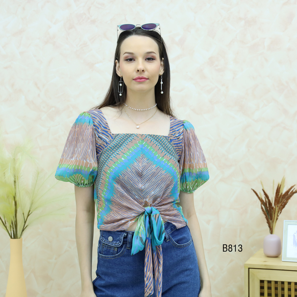 VERONIQA Blouse AM-B813 BY AMILA แขนสั้น IGPU21-7 - VERONIQA - ThaiPick