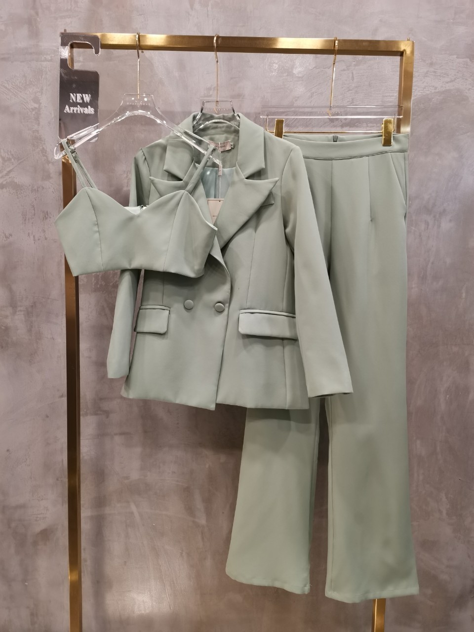 VShop ???????? Set สูท 3ชิ้น 1, สูท 2,สายเดี่ยว crop 3,กางเกงขายาว เอว ...