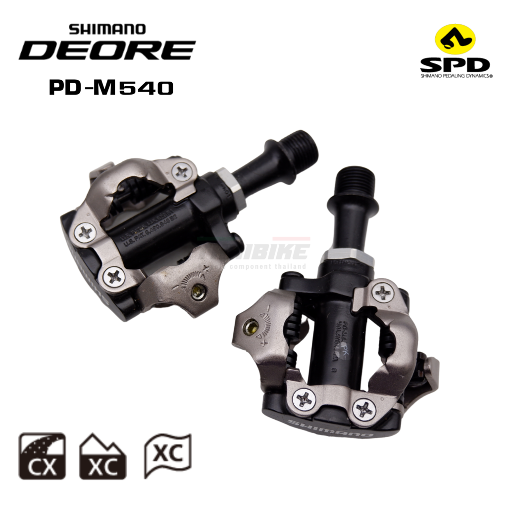 บันใดจักรยานเสือภูเขาชิมาโน่ SHIMANO PD-M540, สีดำ, พร้อม Cleat set ...