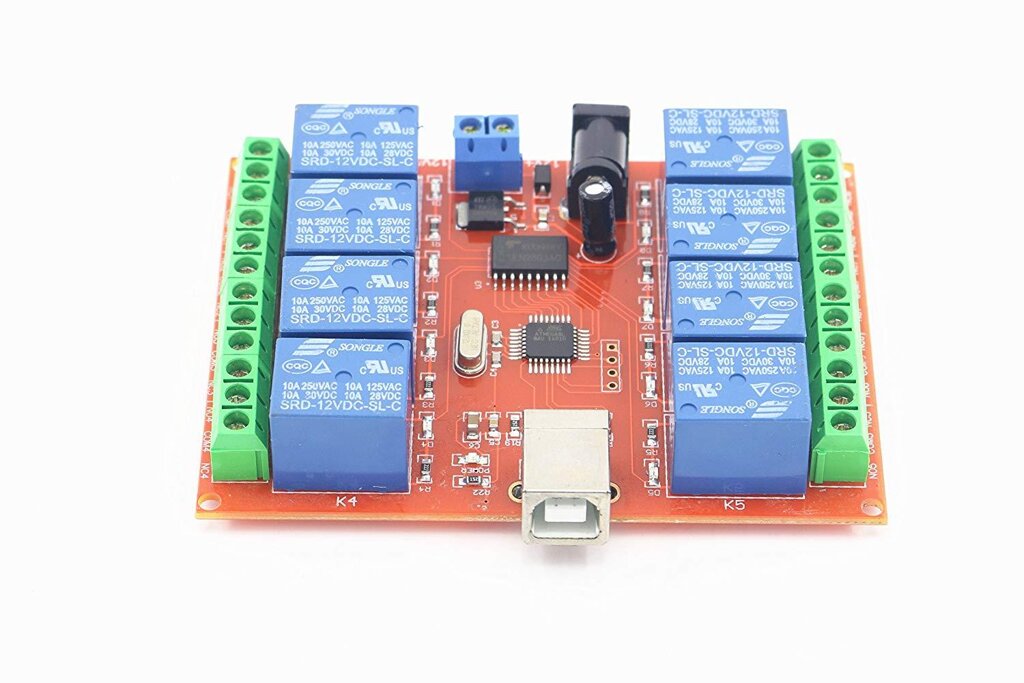 8 Channel USB Relay Module Programmable Computer Control บอร์ดรีเลย์ ...