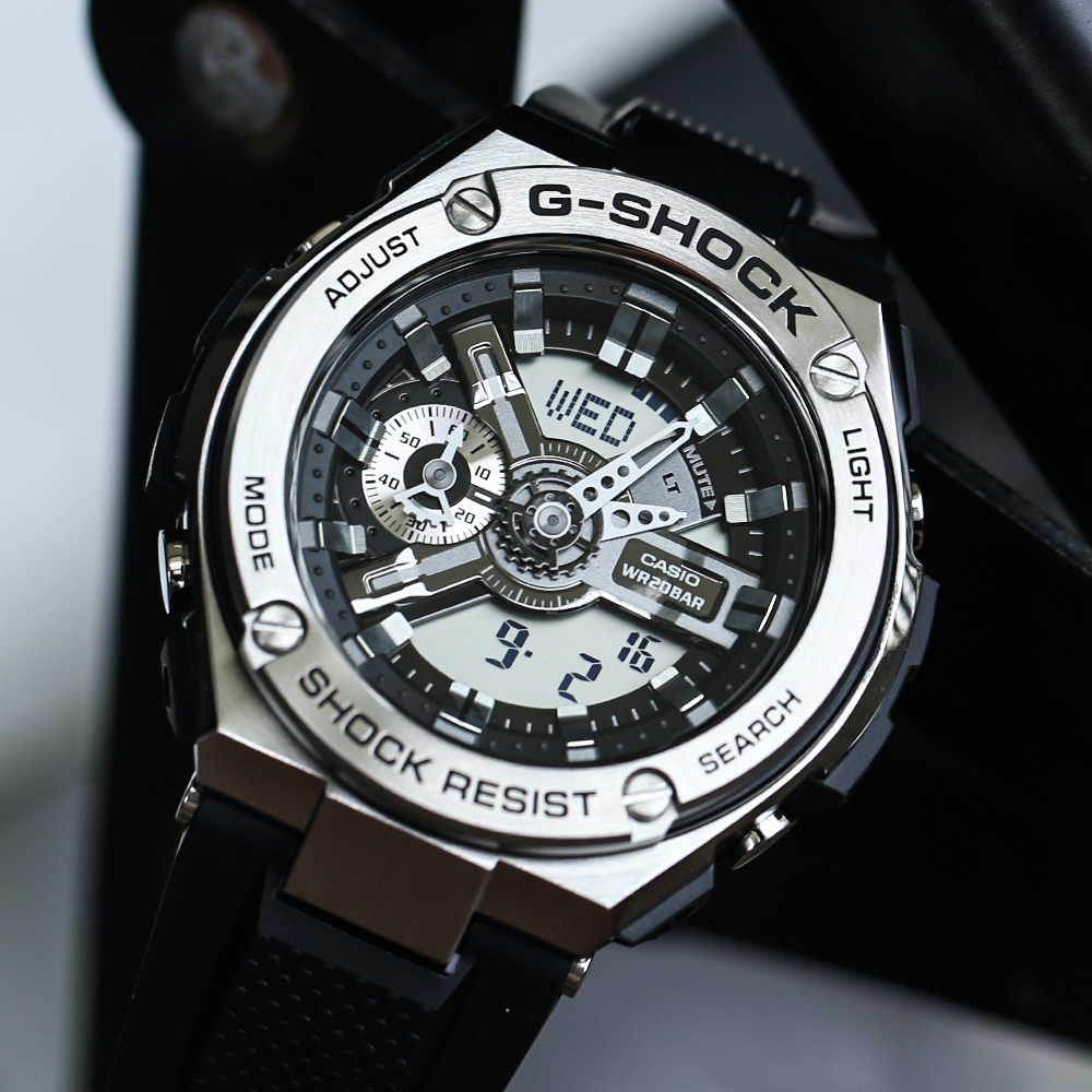 [ของแท้]นาฬิกาcasio G Shockนาฬิกาข้อมือผู้ชายสีดำ สีทองสายเรซิ่นรุ่น