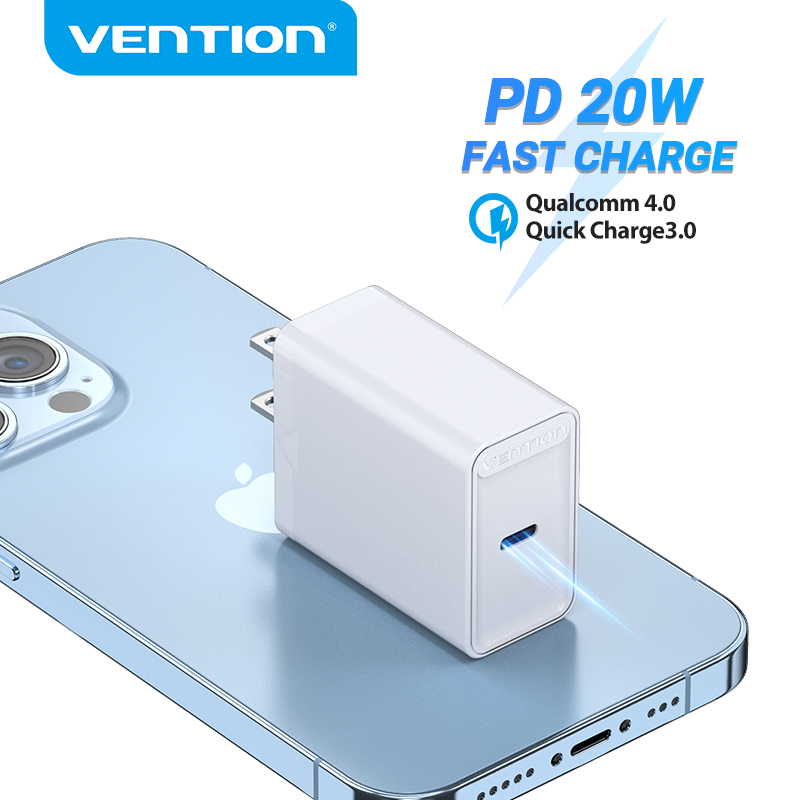 Vention 20W PD หัวชาร์จเร็ว Type C fast charger adapter for หัวชาร์จไอ ...