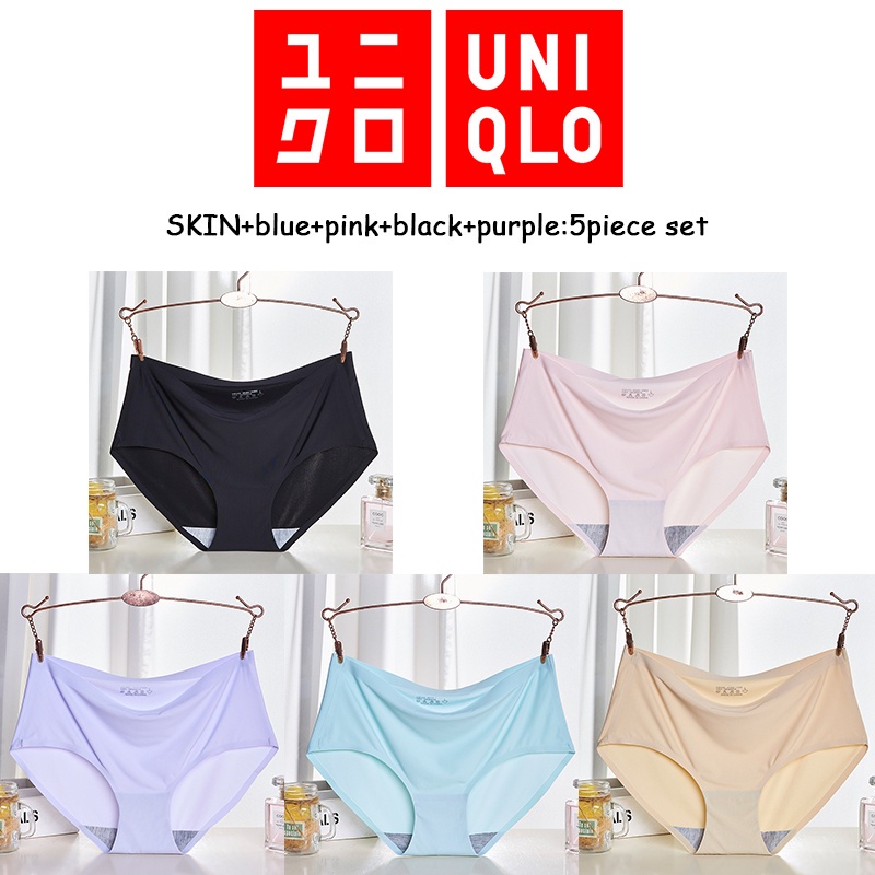 HOT★Uniqlo เซต 5 ชิ้น กางเกงขาสั้น ผู้หญิง AIRism (กางเกงในไร้รอยต่อ, ความรู้สึกเย็น, เป็นมิตร ...