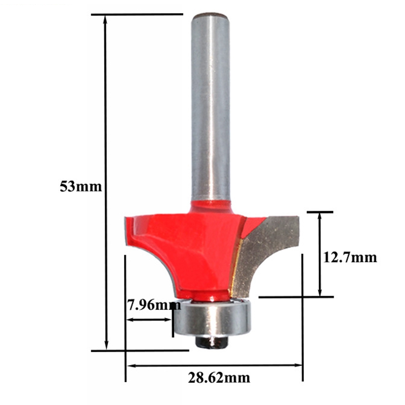 5Pcs 6mm Shank Corner Round Over Router Bit with Bearing Cleaning Flush ...