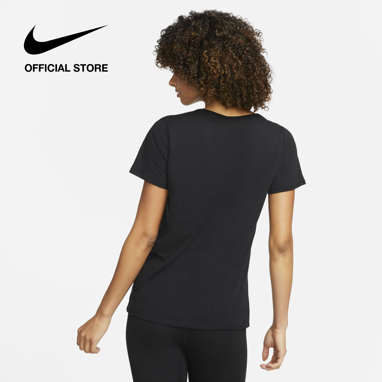 Nike Womens Dri-Fit Nike Script Tee - Black - Nike - ThaiPick