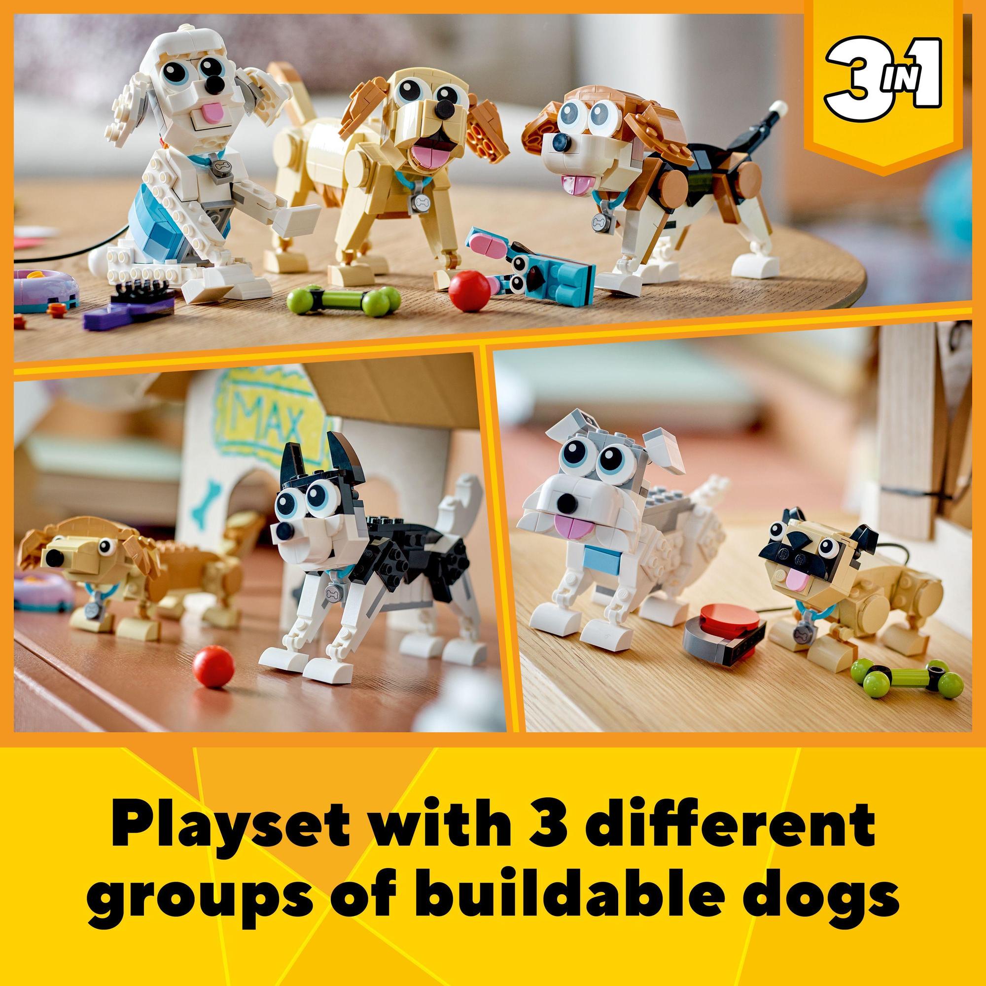 LEGO Creator 31137 Adorable Dogs Building Toy Set (475 Pieces) - LEGO ...