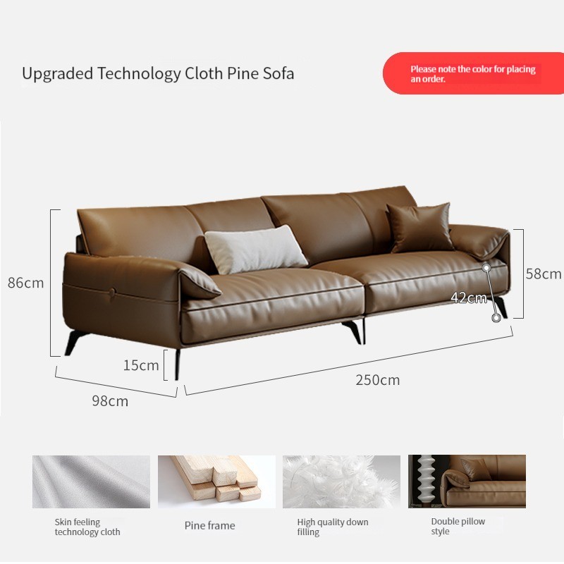 TATA HOME Revive | Genova Sofa ผ้าโซฟา โซฟาหนังอิตาลีห้องนั่งเล่นแสง ...