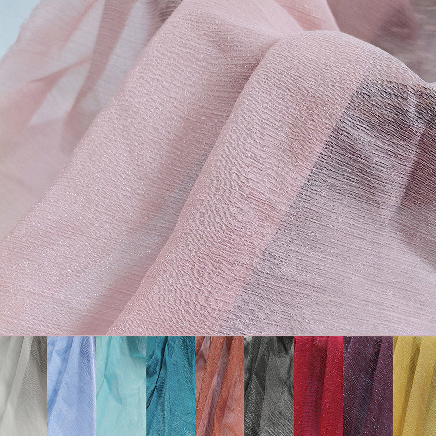 Silver light silk crepe knit chiffon fabric curtain cloth Ru macromedia ...