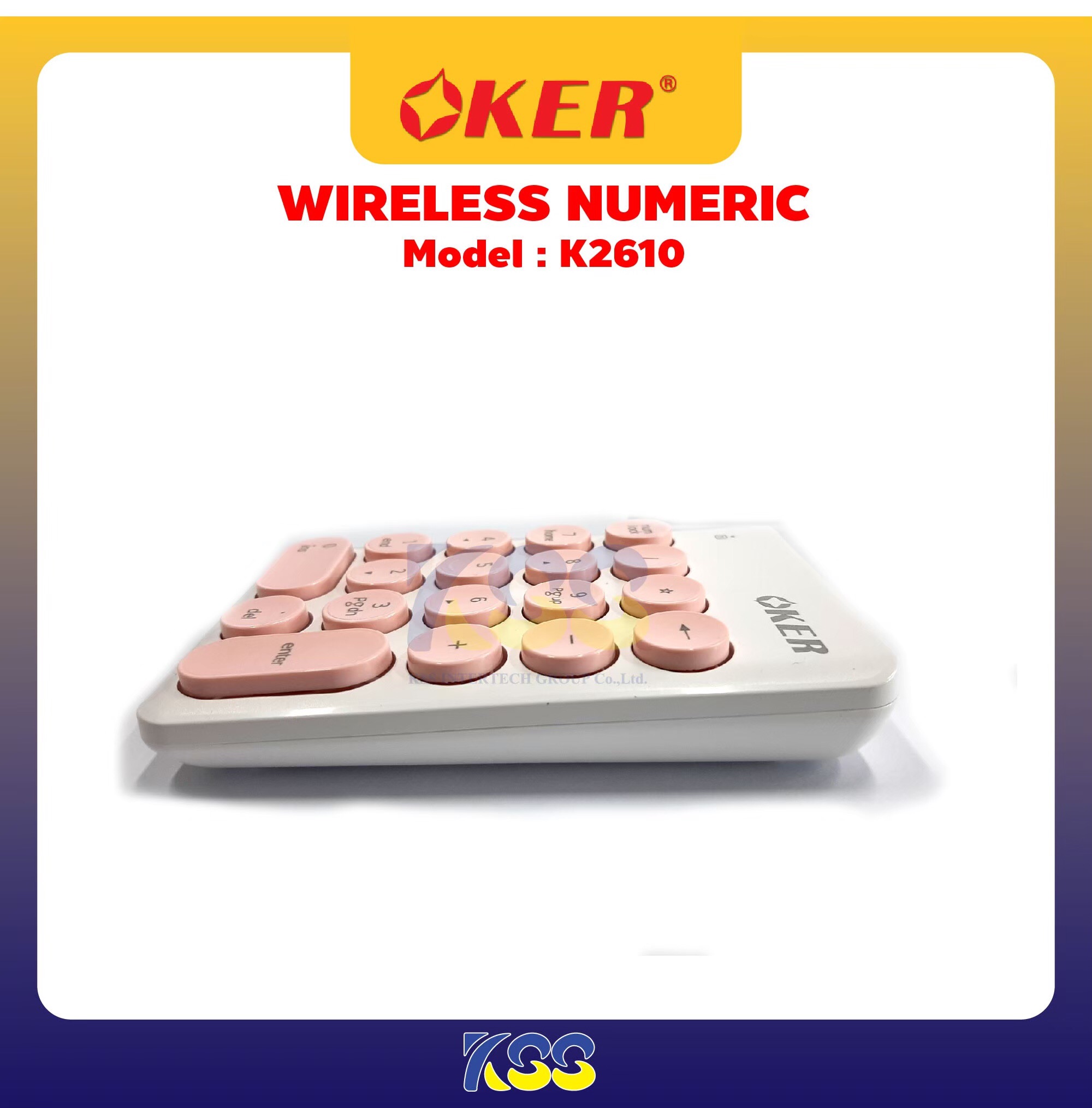 Keyboard OKER Wireless K2610 Numberic Mini Keypad คีย์บอร์ด แป้นตัวเลข ไร้สาย - KSSKR - ThaiPick