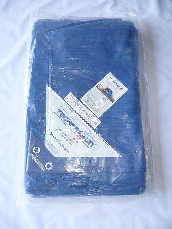 ผ้าใบกันน้ำ Techpaulin HD PE ขนาด 4 x 10 เมตร (Blue) - ConductorShop ...
