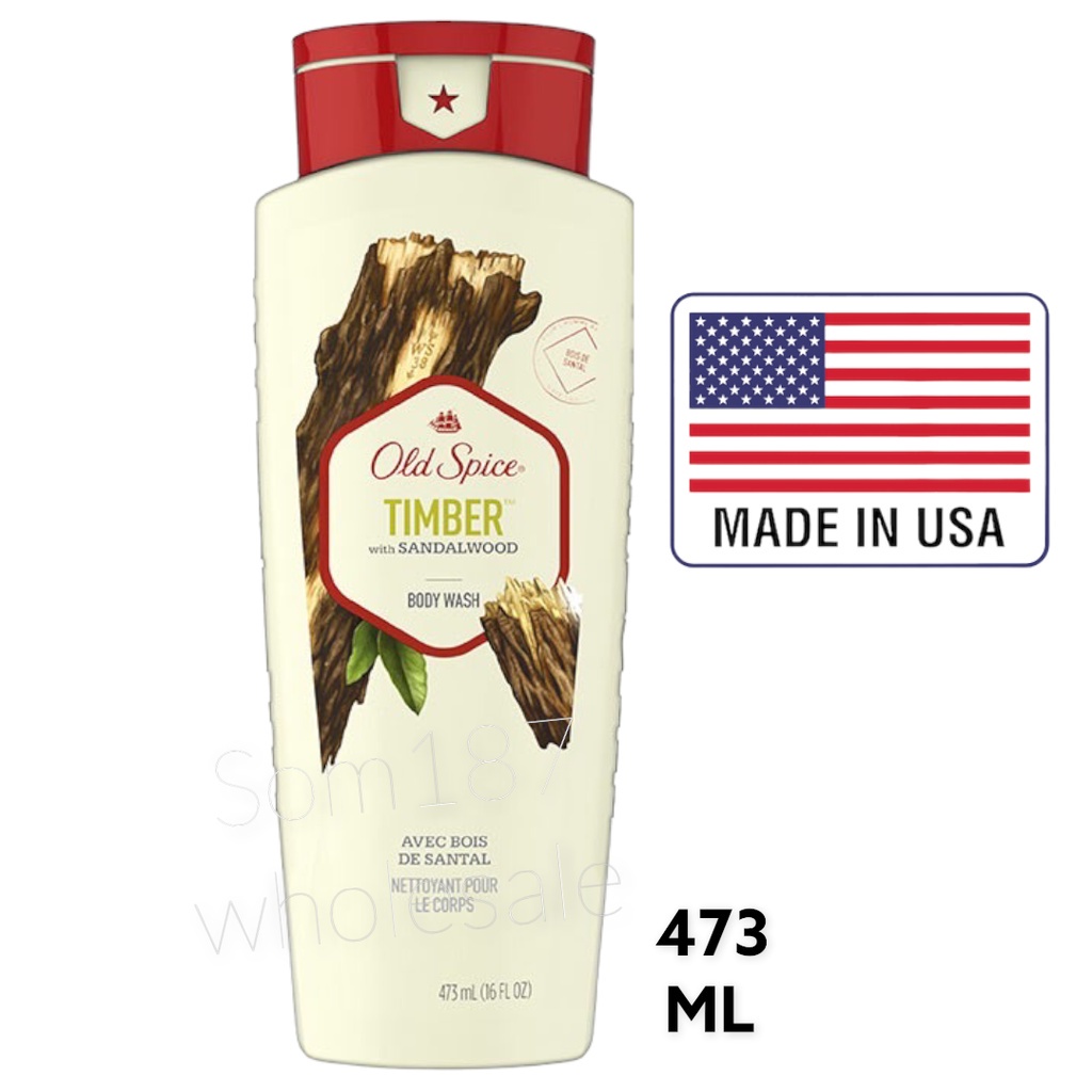 Old Spice Body Wash Timber With Sandalwood 473 ml - BROWNY USA - ThaiPick