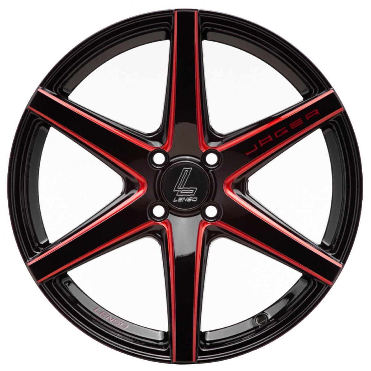 Lenso ล้อแม็กขอบ17 17x7.5 PCD 4x100 ออฟ 35 JAGER JAGER-CRAFT สีดำ ล้อ ...