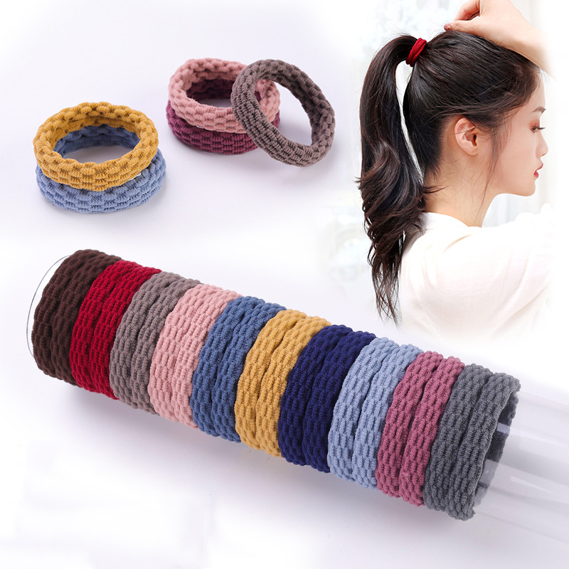 10PCS Women Girls Simple Basic Elastic Hair Bands Ties Scrunchie ...