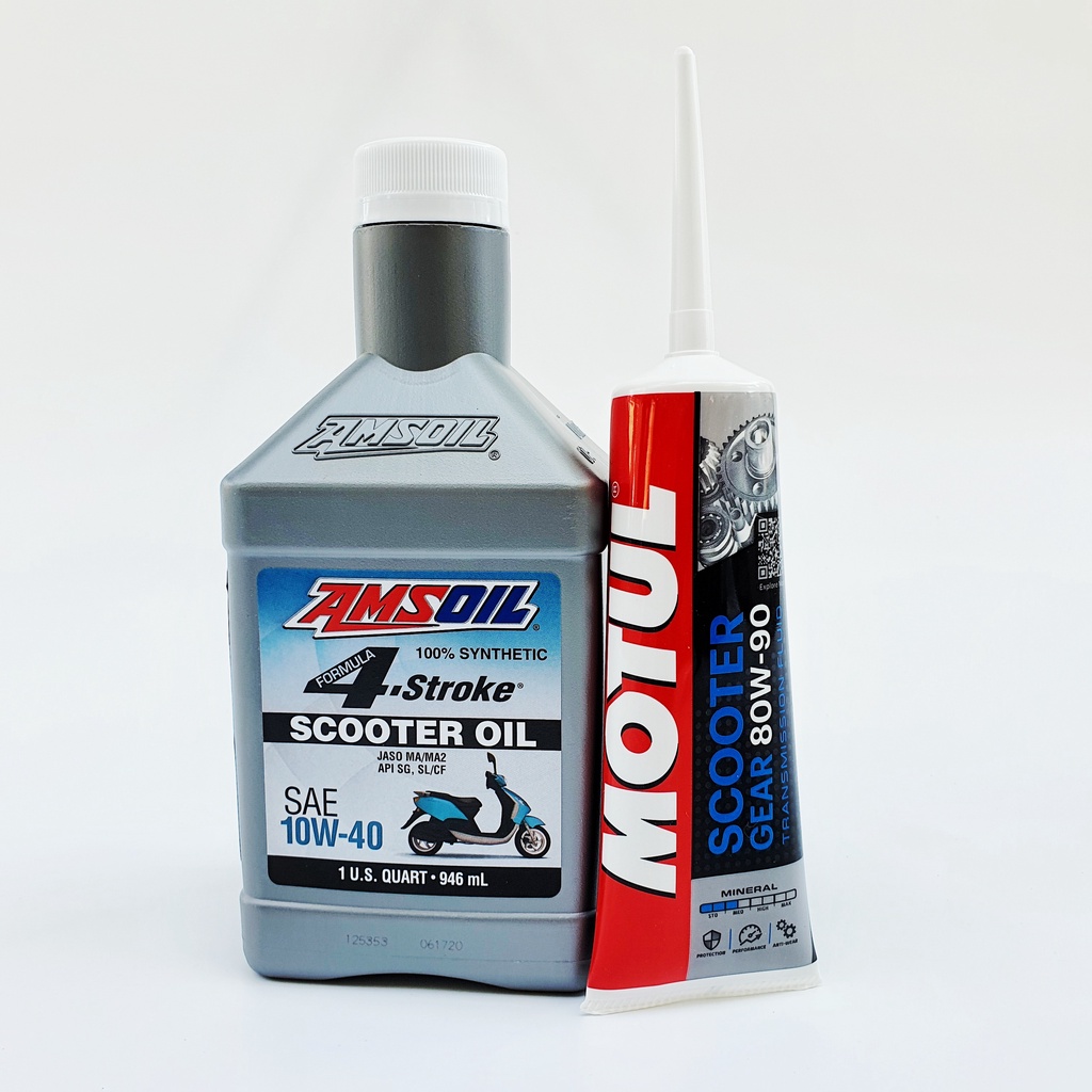 AMSOIL Synthetic Scooter Oil 4T 10W-40 สังเคราะห์แท้ 100% #แถมฟรีน้ำมัน ...