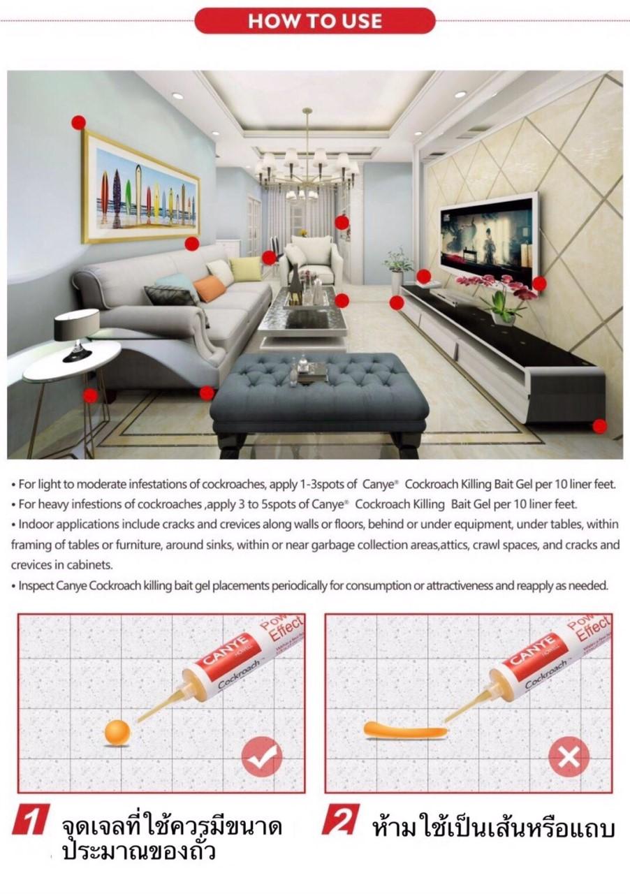 CANYEเจล อาหาร. กำจัด แมลงสาบ Cockroach Kiling Bait Gel ขนาด 10g / 1 ...