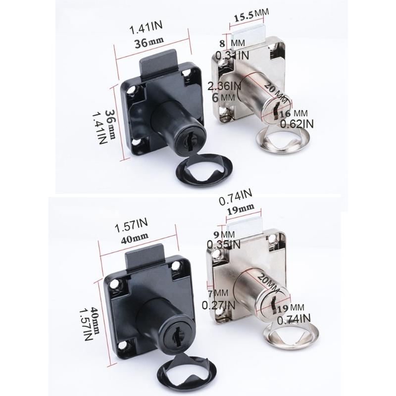 Lock Core Desk Drawer Lock Wardrobe Cabinet Iron Cam Locks Anti-theft ...