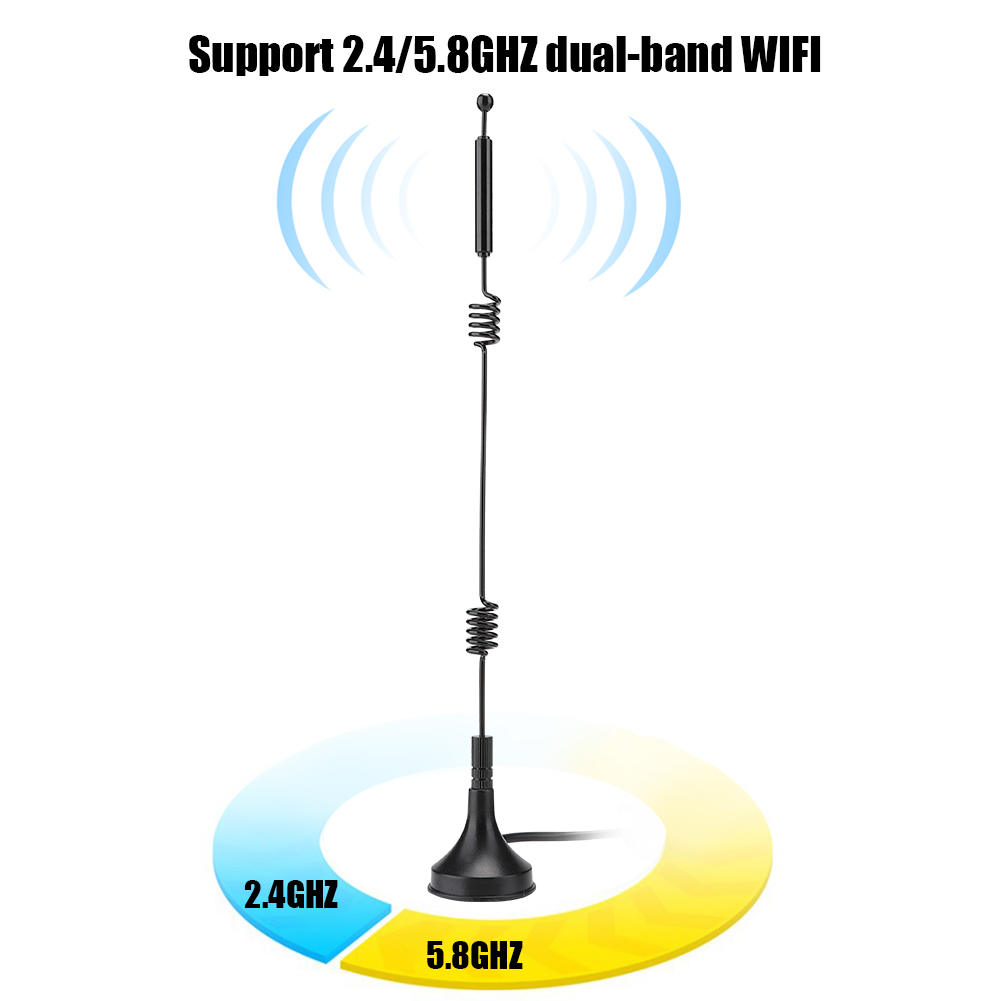 【ราคาถูก】WIFI router double helix antenna, ASHATA dual band 2.4 / 5GHZ ...
