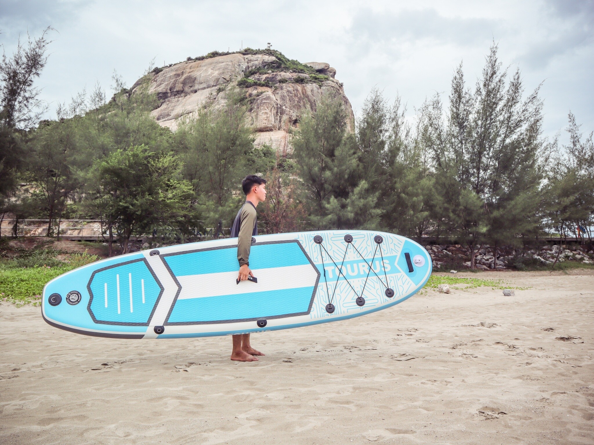 Sup Board บอร์ดยืนพายเป่าลม รุ่นเต่าฟ้า 106 X 32 แถมฟรีอุปกรณ์ครบเซ็ท