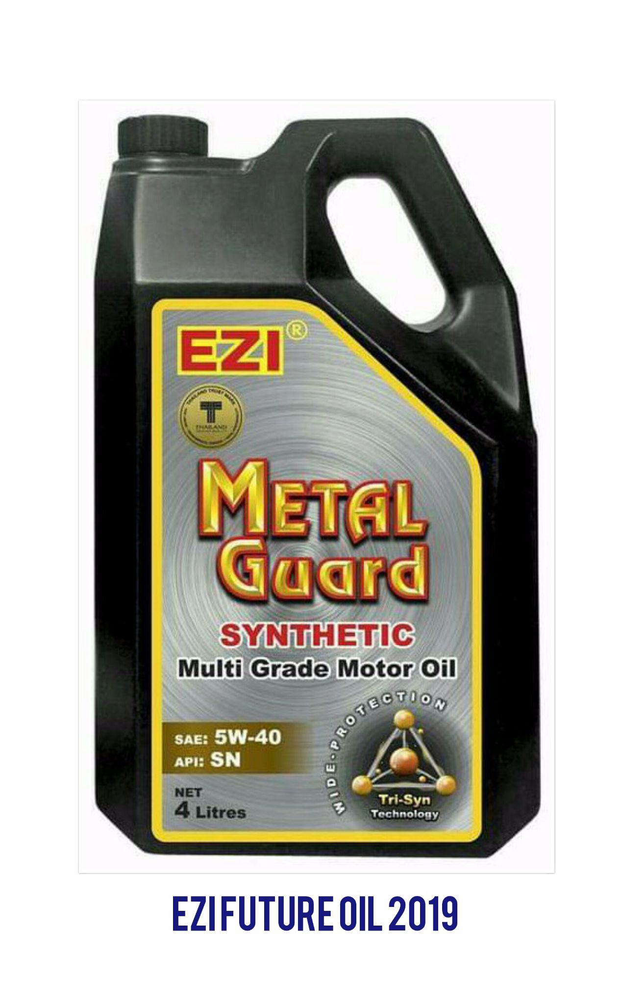 น้ำมันหล่อลื่น Sythetic + สารเสริมประสิทธิ์ภาพ EZI 4L 5W-40 SN - EZI ...