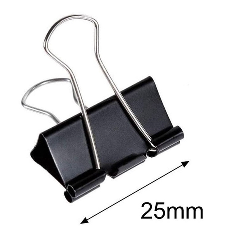 60 Pcs Office and School Binding Supplies 25mm Long Tail Clip Long Tail ...