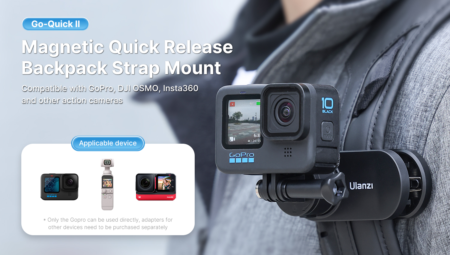 Ulanzi Go Quick II Magnetic Backpack Mount พร้อม Quick Release คลิป ...