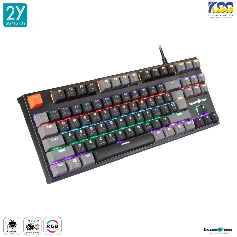 TSUNAMI OUTEMU KEYBOARD MK-04 Mechanical TKL Youth Black (Browm Switch ...