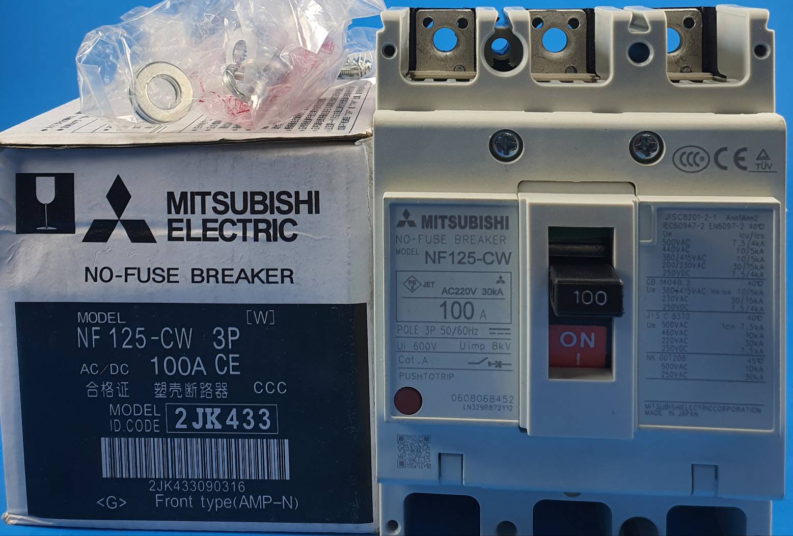 เบรคเกอร์มิตซูบิชิ BREAK MITSUBISHI MCCB NF125-CW 3P 100A - T-TECH ...