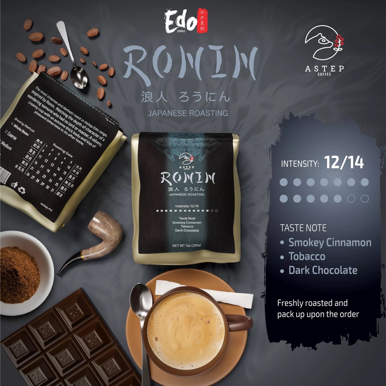 โปรชั่นสินค้าใหม่ ASTEP Coffee Beans Dark Roast Grind Size Optionเมล็ด ...