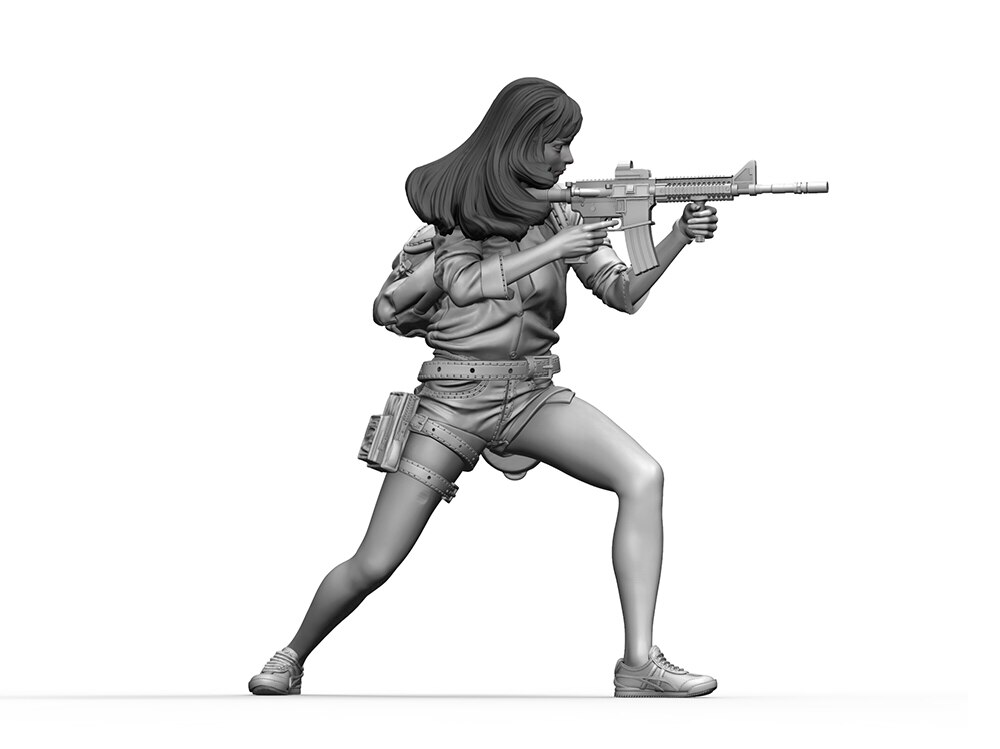 1/24 Resin Model Figure GK，Female role， Unassembled and unpainted kit ...