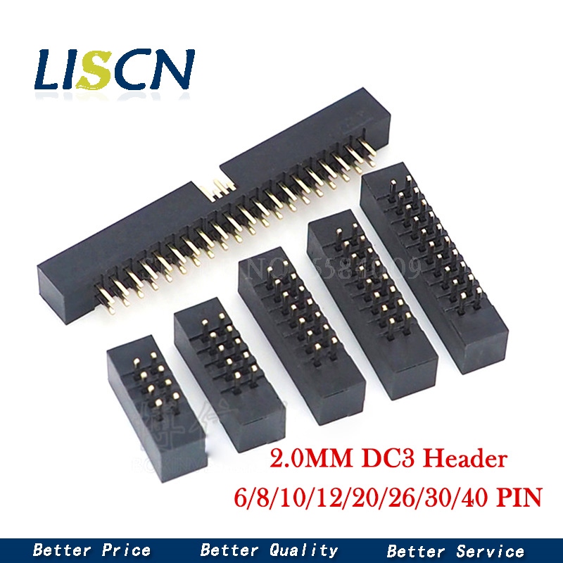 10pcs 8P Special Female Header Connector PC104 Long Female Header Connector 2.54 Spacing 1*8 Pin ...