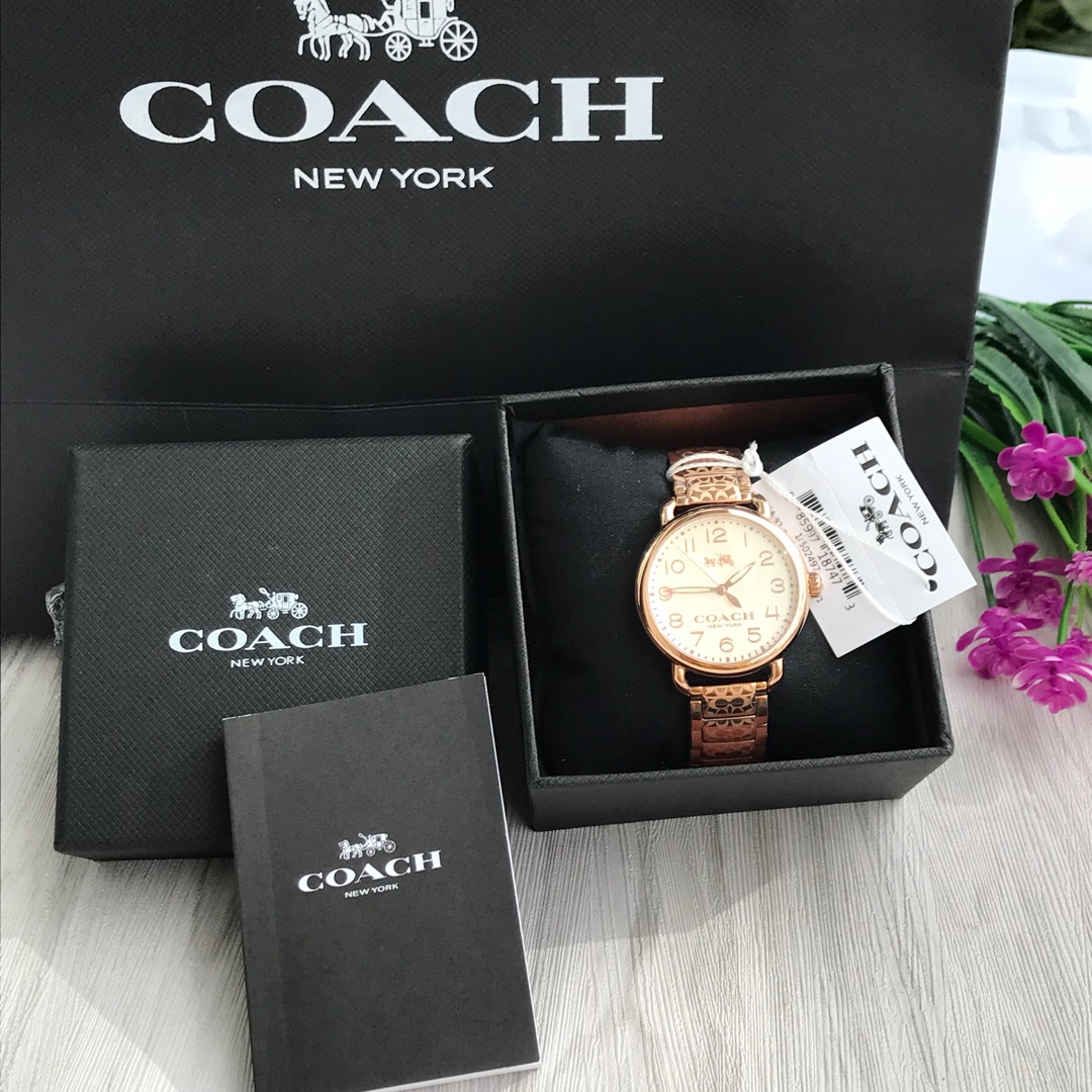 Coach Womens Delancey Rose Gold tone Bracelet Watch 14502497 -36mm ...