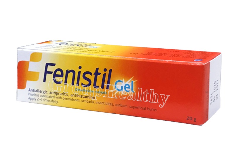 Fenistil Gel ลดอาการแพ้ คัน ลมพิษ แมลงกัดต่อย แดดเผา แผลไฟไหม้ 20 กรัม ...